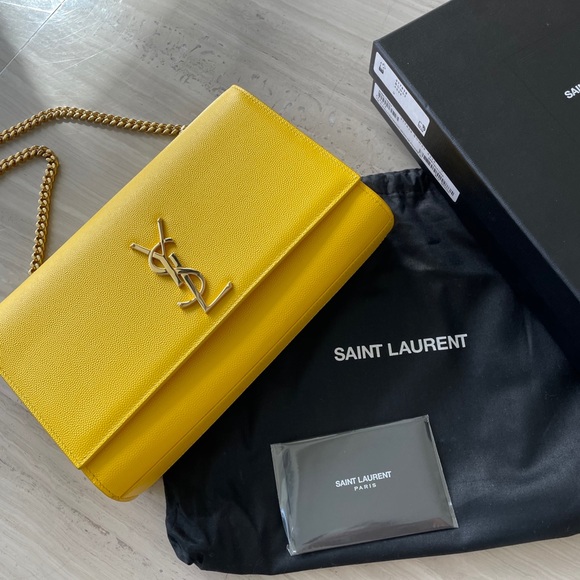 Yves Saint Laurent | Bags | Ysl Kate Yellow Like New | Poshmark